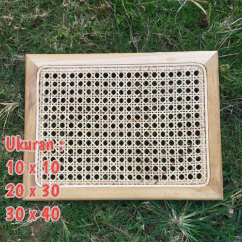 Jual Nampan Kayu Jati / Anyaman Rotan / Motif Bulat - Kab. Jepara - NG ...