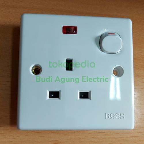 Jual stopkontak AC Boss . tipe B15N . stopkontak 3 Lubang + saklar ...