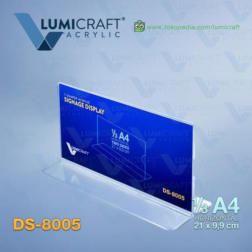 Jual Tent Card Stand Acrylic Model T - Horizontal "Sepertiga A4" | DS ...
