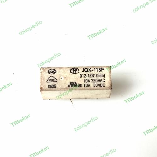 Jual Relay HONGFA JQX-118F 012-1ZS1(555) Relay 10a 250vac coil 12vdc ...