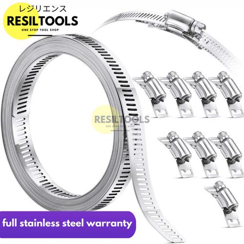 Jual Set Hose Clamp Roll 12 mm x 10 Meter Stainless Klem Selang ...