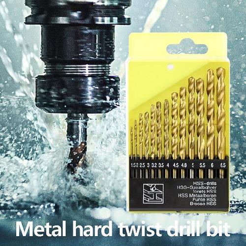Jual Mata Bor Set 13pcs Hex Titanium HSS Drill Bit Kayu Metal Plastik Logam - Jakarta Barat ...