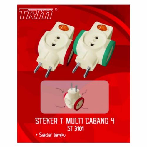 Jual STEKER T MULTI /COLOKAN LISTRIK + SAKLAR CABANG 4 TRM - Jakarta ...