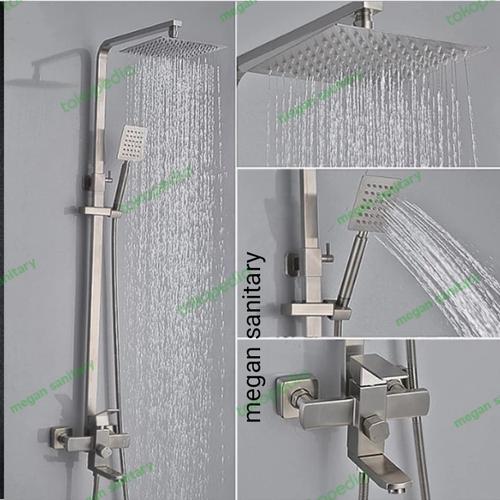 Jual Kran shower tiang set panas dingin stainless sus 304 doff model ...