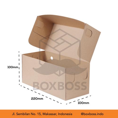 Jual Paper Lunch Box (Box Kertas Makanan) 220 x 100 x 100 mm PE - Kota ...