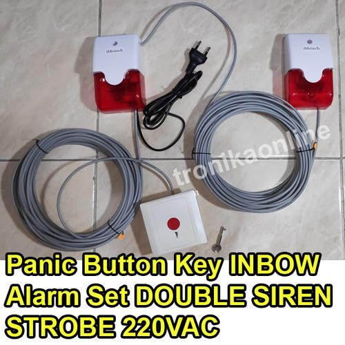 Jual DOUBLE SIREN Panic Button Key INBOW Alarm Set panik siap pakai ...