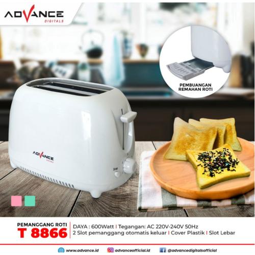 Jual Advance Toaster Pemanggang Roti 2 Bread Slice Listrik T-8866 T8866 ...