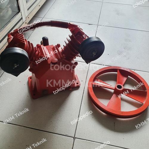 Jual BARE / KEPALA KOMPRESSOR 1/2 HP 2 PISTON SILINDER COMPRESSOR ANGIN ...