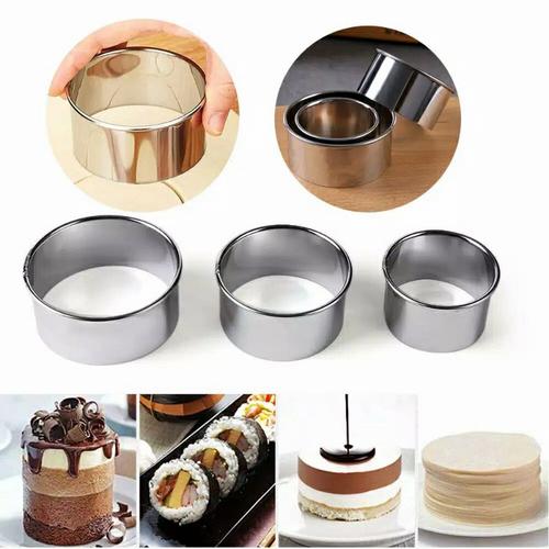 Jual Ring Roti Bulat 10x4/cookies cutter/mousse ring burger stainless ...