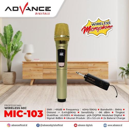 Promo Advance Mic-103 Microphone Profesional Mic Wireless Bisa di ...