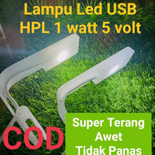 Promo Led HPL 1 watt 5 volt untuk Aquarium mini atau soliter + kabel ...