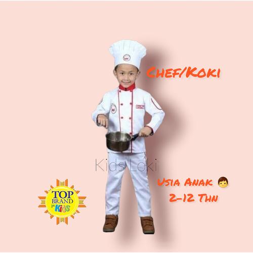 Jual Kostum Profesi KOKI CHEF Anak pakaian anak baju karnaval - Putih ...