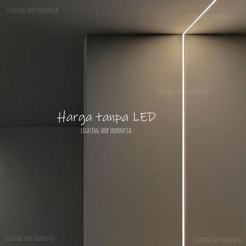 Jual Kap lampu batangan alumunium panjang bentuk rata rumah lampu strip ...