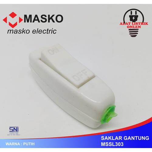 Jual Saklar Gantung SNI Sakelar Gantung ON OFF 3A MASKO MSSL303 - Putih ...