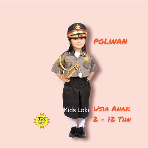 Jual kostum profesi POLWAN cilik baju karnaval anak seragam profesi ...