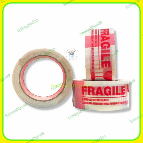 Jual Solasi Fragile putih / Isolasi jangan dibanting / lakban fragile ...