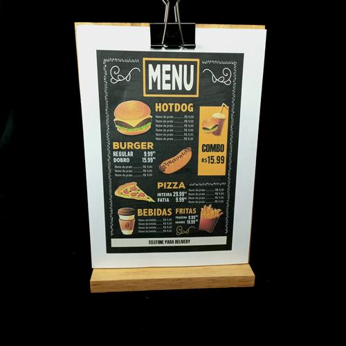 Jual Stand menu display/stand menu/pajangan menu kayu A4 - Kab ...