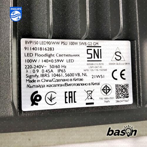 Promo PHILIPS BVP150 100W 220V SWB LED Flood Light - Lampu Sorot IP65 ...
