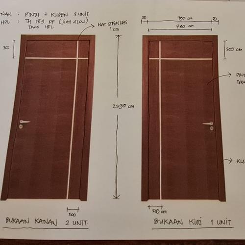 Jual pintu hpl kusen aluminium alexsindo 4"putih - Jakarta Barat - Ud.aura jaya kusen | Tokopedia