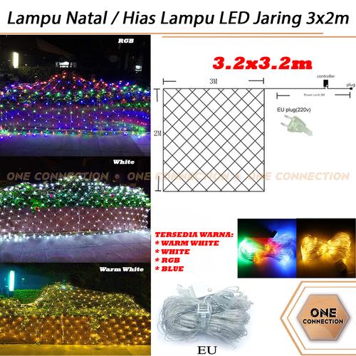 Jual Lampu Natal / Hias Lampu LED Jala / Jaring / Net Light 3x2 M / 3 x ...