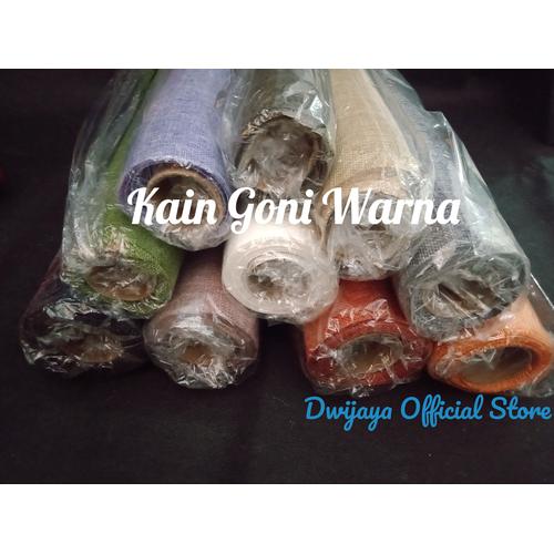Jual Kain Goni Warna / Kain Burlap / Kain Bucket Bunga 50 cm x 48 cm ...