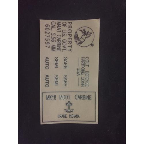 Jual Stiker / Sticker Decal Metal MK18 COLT AR15 M4 AEG WGB - Jakarta ...