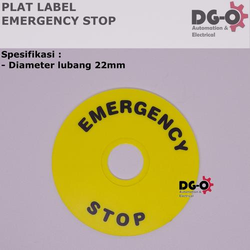Jual PLAT LABEL EMERGENCY STOP DIAMETER 22 mm - Kab. Jombang - Dunia ...