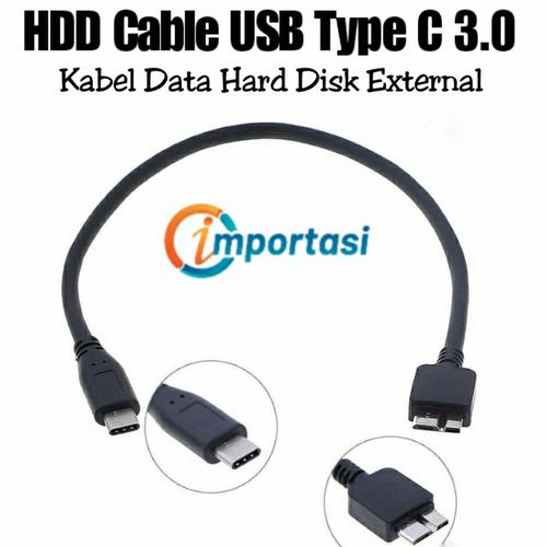 Jual Kabel Data Hard Disk External USB 3.1 Type C Cable Seagate WD ...