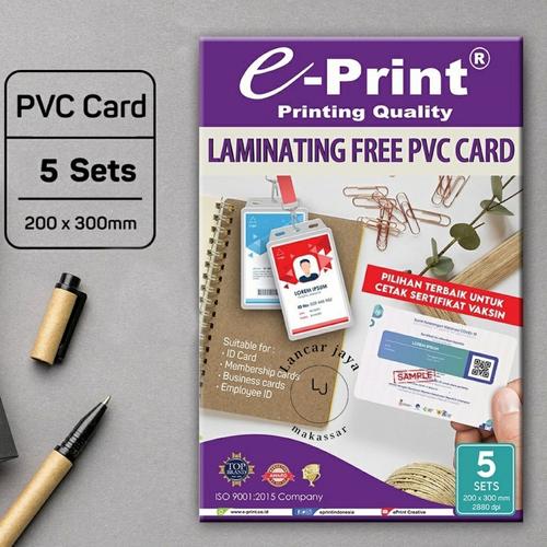 Jual PVC card Laminating e print A4 260 gsm isi 5 set - Jakarta Selatan ...