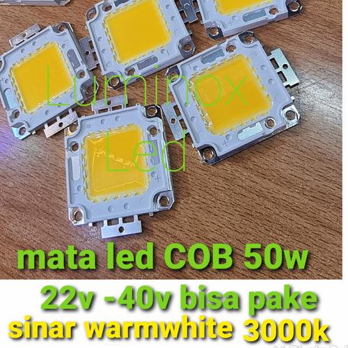 Jual mata led COB kuning warmwhite 50w 50watt chip pju dan sorot 50 ...