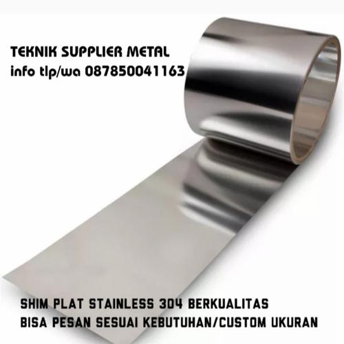 Jual shim plat SS 0.05 mm x 300 mm x 1 meter - plate stainless 304 ...