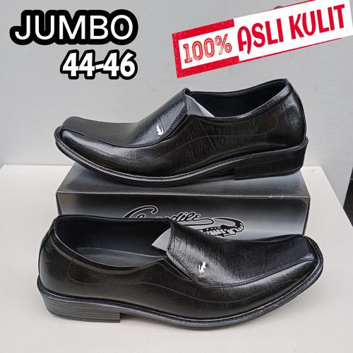 Jual sepatu pria pantofel big size kulit asli ukuran besar jumbo 46 ...