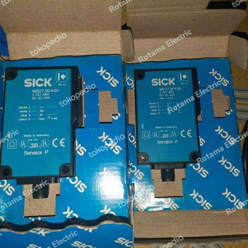 Jual WS27-2D430 & WE27-2F430 Photo electric Sensor Sick Sensing 35Meter ...