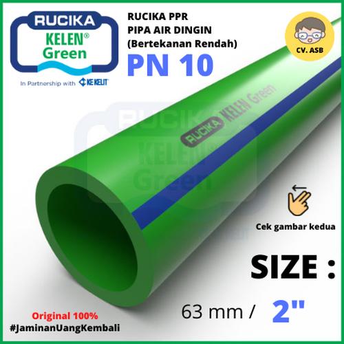 Jual Pipa PPR PN 10 PN10 Air Panas 2" 2 Inch 63mm 63 mm Rucika Green ...