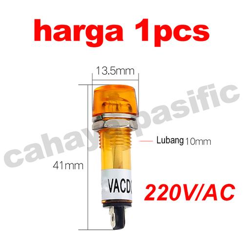 Jual Pilot Lamp - Lampu Indikator Panel AC 220V Plastik Bening - Kuning ...