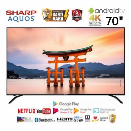 Jual Sharp LED TV 70 inch Smart Android TV 4T-C70BK1X UHD 4K Garansi ...