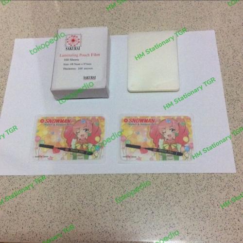 Jual Plastik Laminating KTP 100 Micron SAKURAI (10 Lembar) / Laminating ...