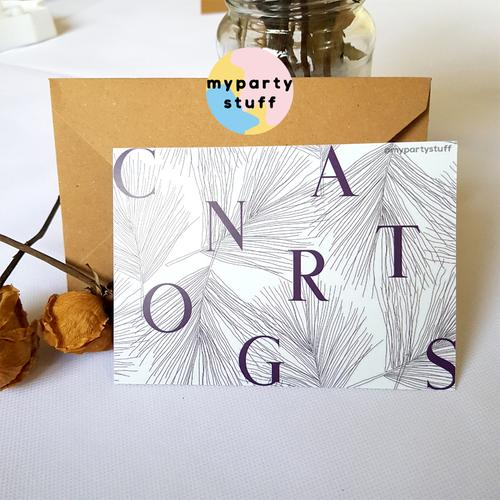 Jual Congratulation Congrats Kartu Ucapan Greeting Card A6 - Simple ...