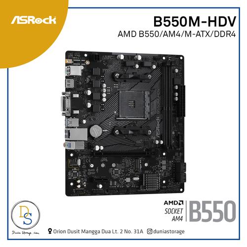 Promo AsRock B550M-HDV AMD Ryzen AM4 B550 Motherboard Cicil 0% 3x ...
