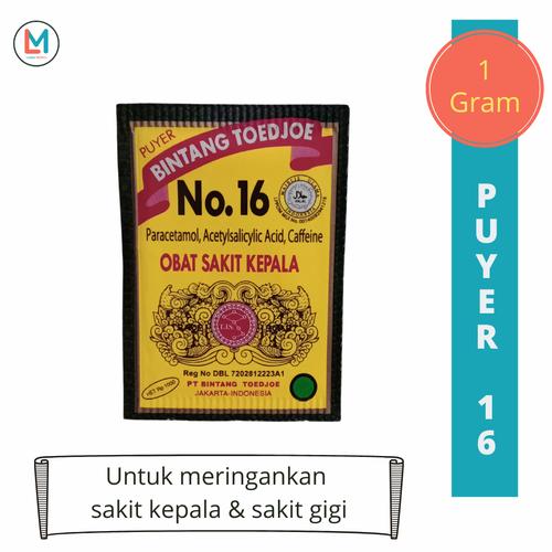 Jual Puyer 16 Bintang 7 | 1 Sachet Isi 1 Gram | Obat Sakit Kepala ...