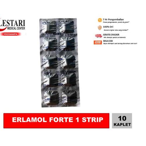 Jual Erlamol Forte Paracetamol 650mg Strip [Strip/10 Kaplet] - Kab ...