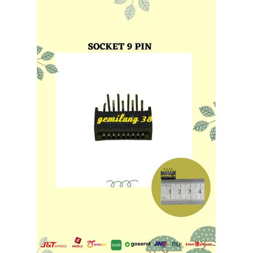 Jual Soket Konektor Kabel Flexible 9 pin KSR socket connector 9 pins ...