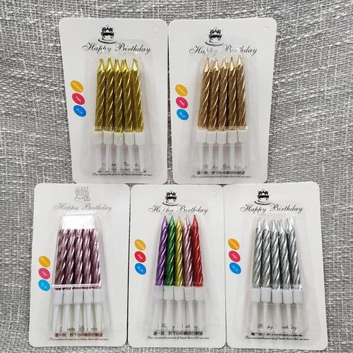 Jual lilin spiral pendek 10pc lilin ulang tahun lilin happy birthday ...