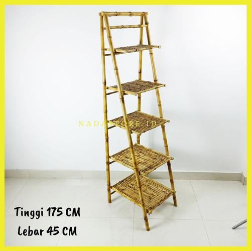 Jual RAK DEKORATIF SUSUN SERBAGUNA BAMBU CENDANI / RAK BAMBU LIPAT - 5 ...