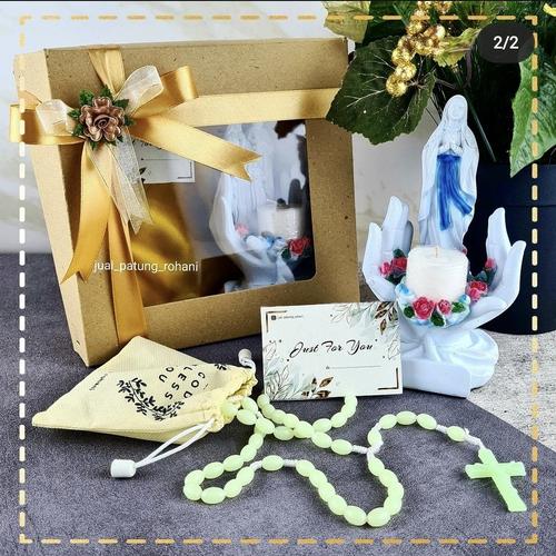 Jual Gift Hadiah Rohani Tempat Lilin Tangan Keluarga Kudus atau Maria ...