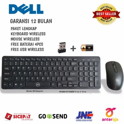 Promo DELL WIRELESS KEYBOARD & MOUSE COMBO SET GKM520 TERMURAH - Hitam ...