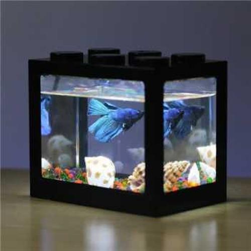 Jual Aquarium Mini Lego Akuarium Ikan Cupang Guppy Hias Akrilik USB LED ...