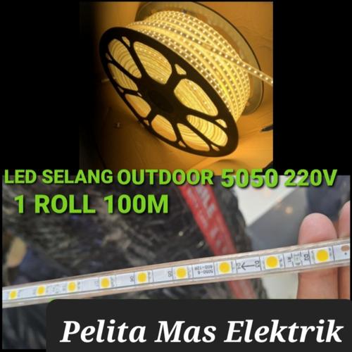Jual Lampu Selang led strip plafon/pohon 5050 Mata Besar Satu Roll 220 ...