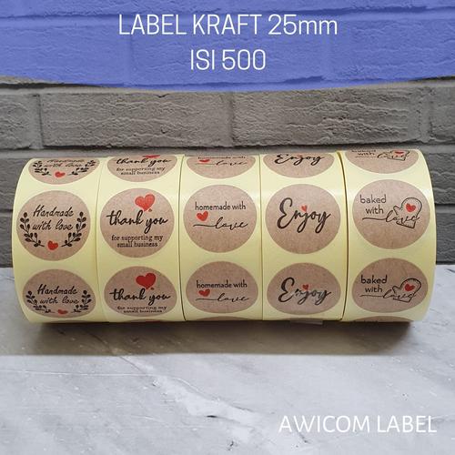 Promo Stiker Label Kraft Sticker Enjoy Baked Homemade Handmade Thank ...
