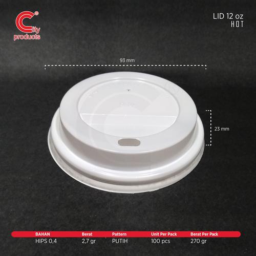 Jual Tutup Cup Hot 12 oz / Lid Cup 12 oz Hot - Hitam - Jakarta Barat ...